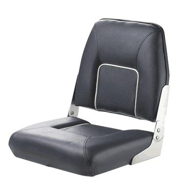 Vetus FIRST MATE Deluxe Folding Seat Dark Blue - White Seams (Vetus CHFSB)